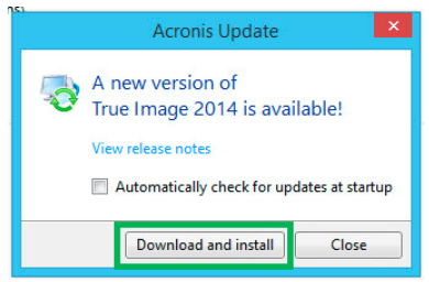 46966: Acronis True Image 2014: Updating to the Latest Build