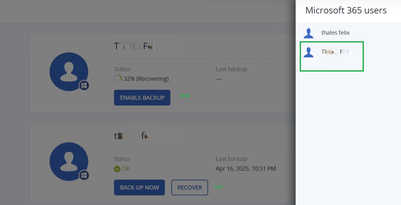 Acronis True Image: How to recover OneDrive files to a different account