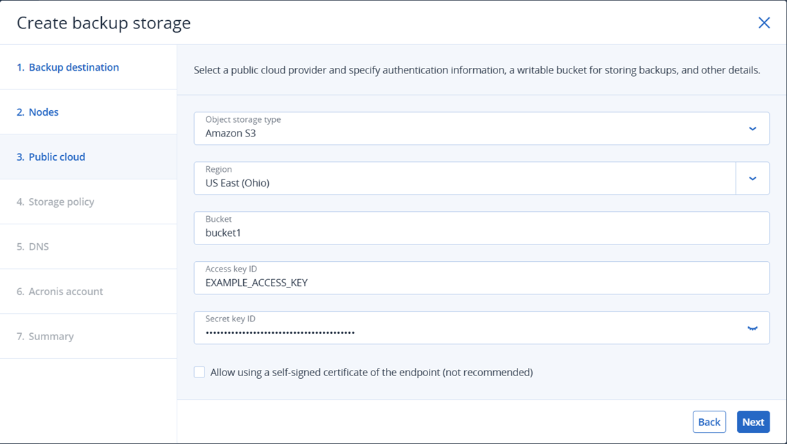 63378:Acronis Cyber Cloud: How to add a backup location based on ...