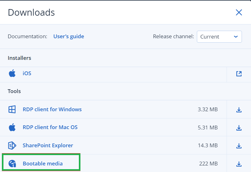 4828: How to download Acronis bootable media ISO