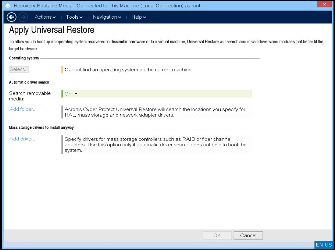 35681:Acronis Cyber Protect: Restoring to Dissimilar Hardware with Universal Restore