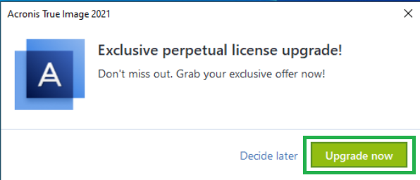 73423: Acronis Cyber Protect Home Office: How to purchase new Upgrade ...