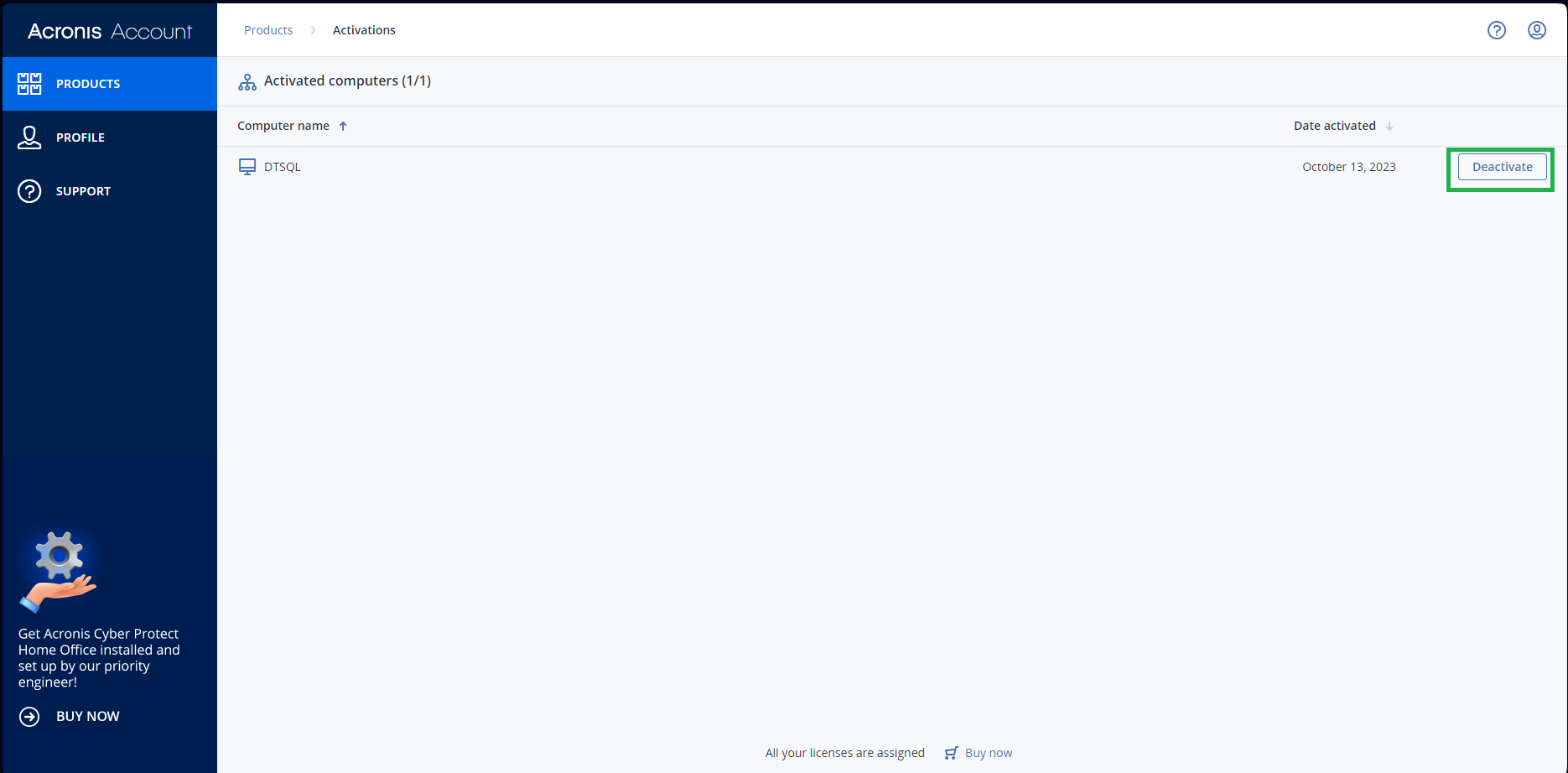 Acronis Support Portal