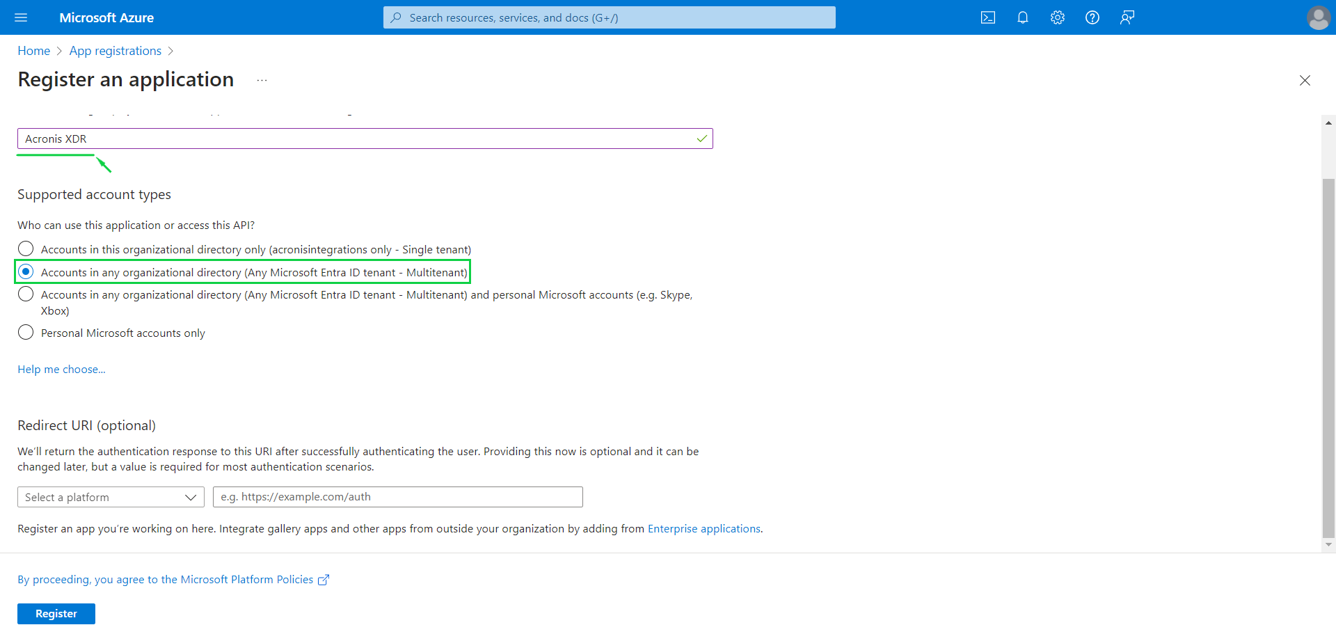 Acronis Cyber Protect: How to setup Entra ID integration with XDR