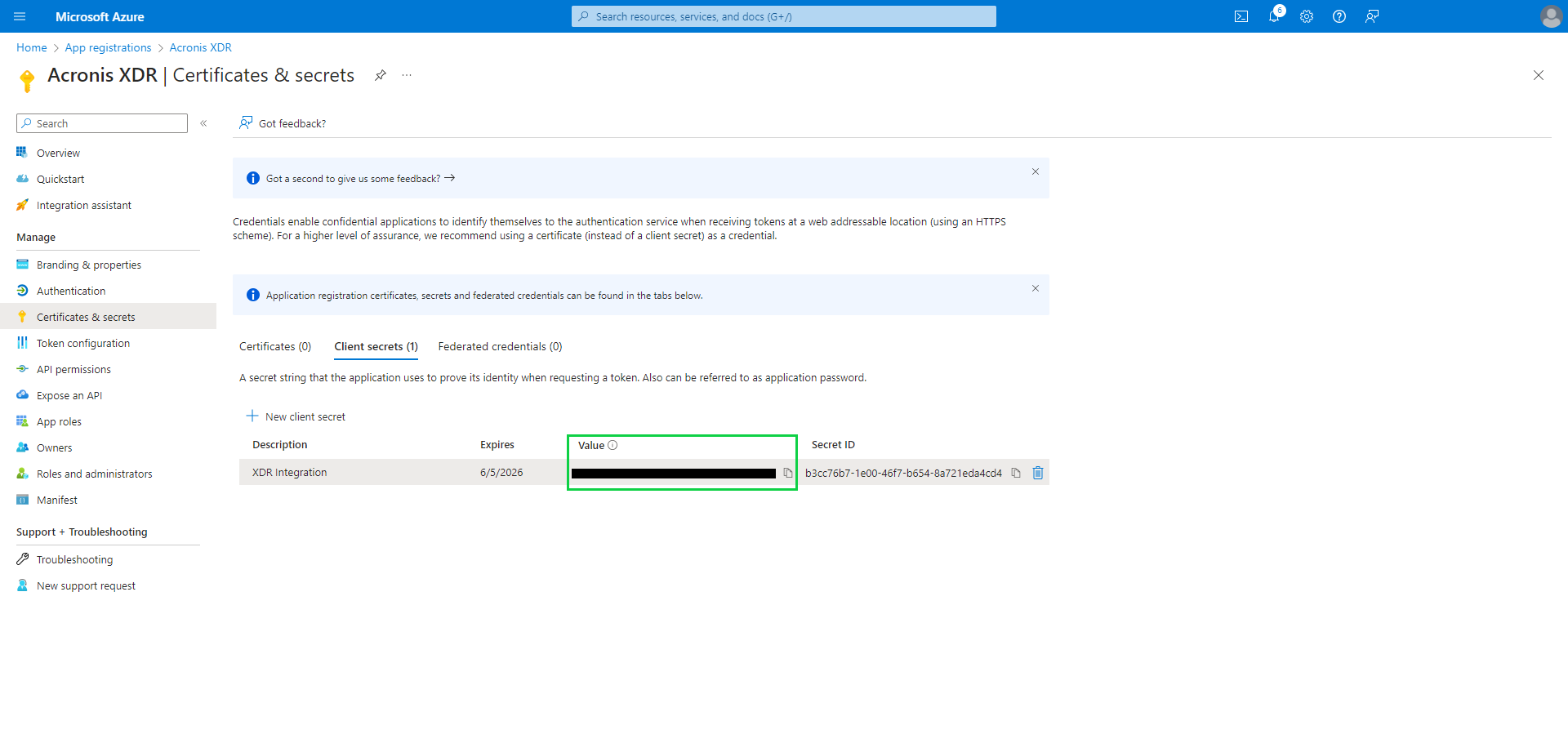Acronis Cyber Protect: How to setup Entra ID integration with XDR