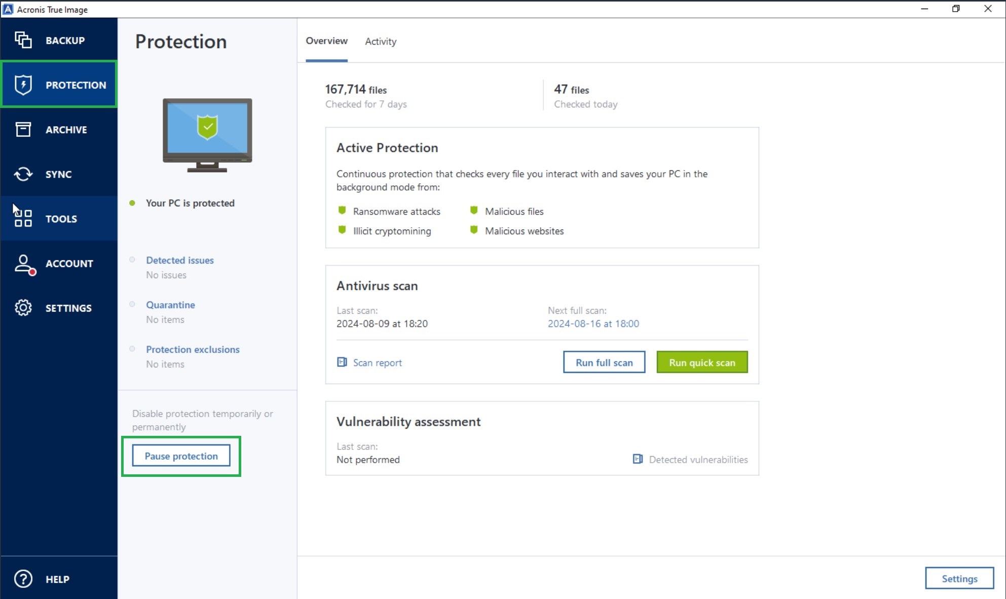69488:Acronis True Image: Advanced Anti-malware Protection FAQ