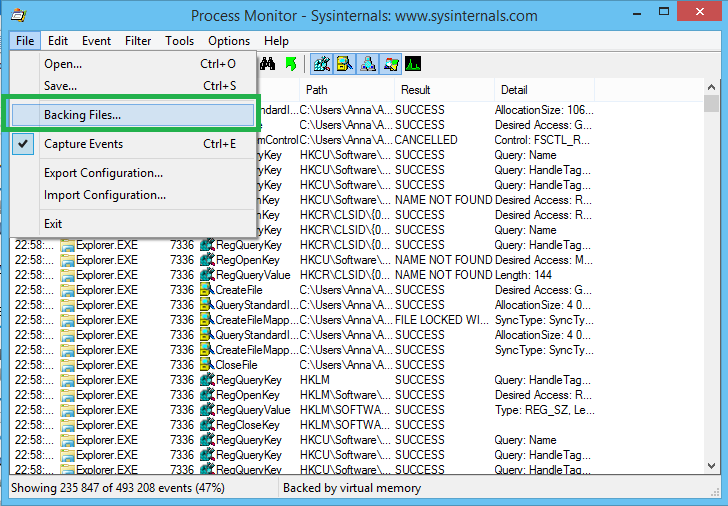 2295: Collecting Process Monitor log