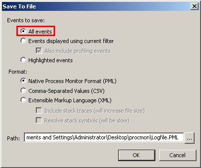 2295: Collecting Process Monitor log
