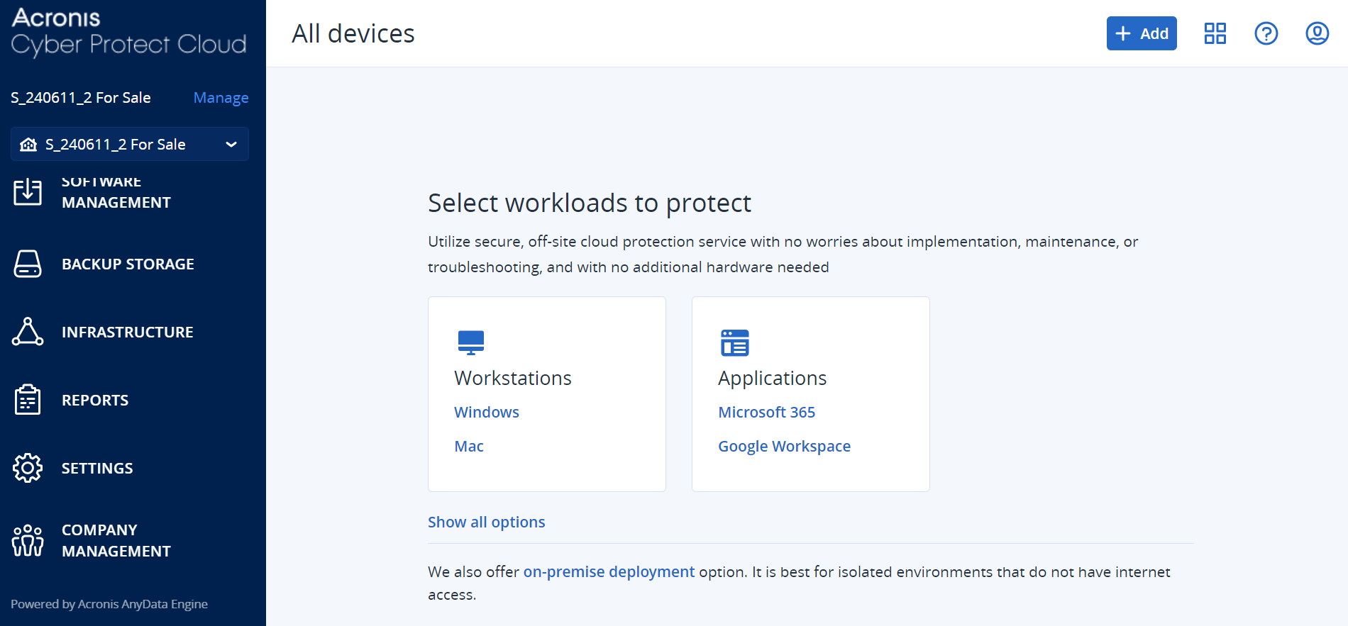 1642: Downloading an Installation File of Acronis Software