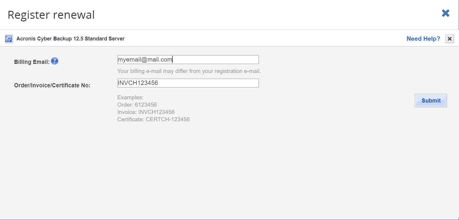 4834: How to register your Acronis product or maintenance renewal