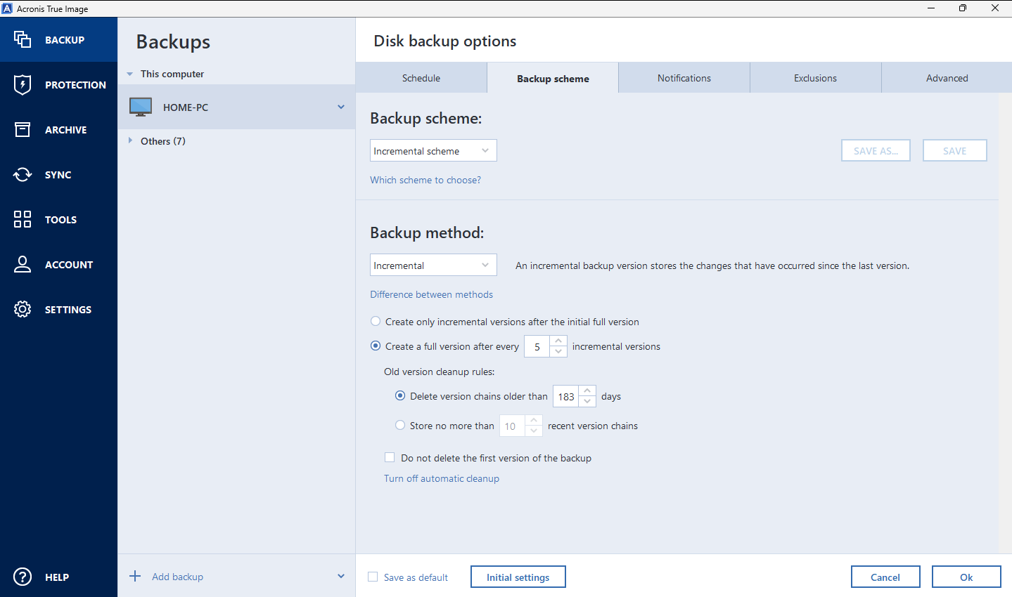 Acronis True Image: How to back up entire computer