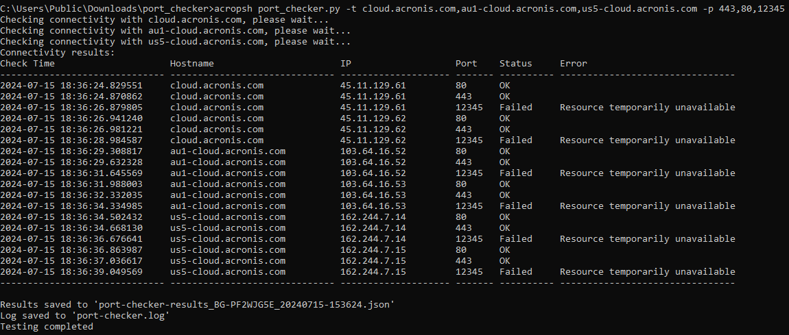 7503: How to test connectivity to TCP ports