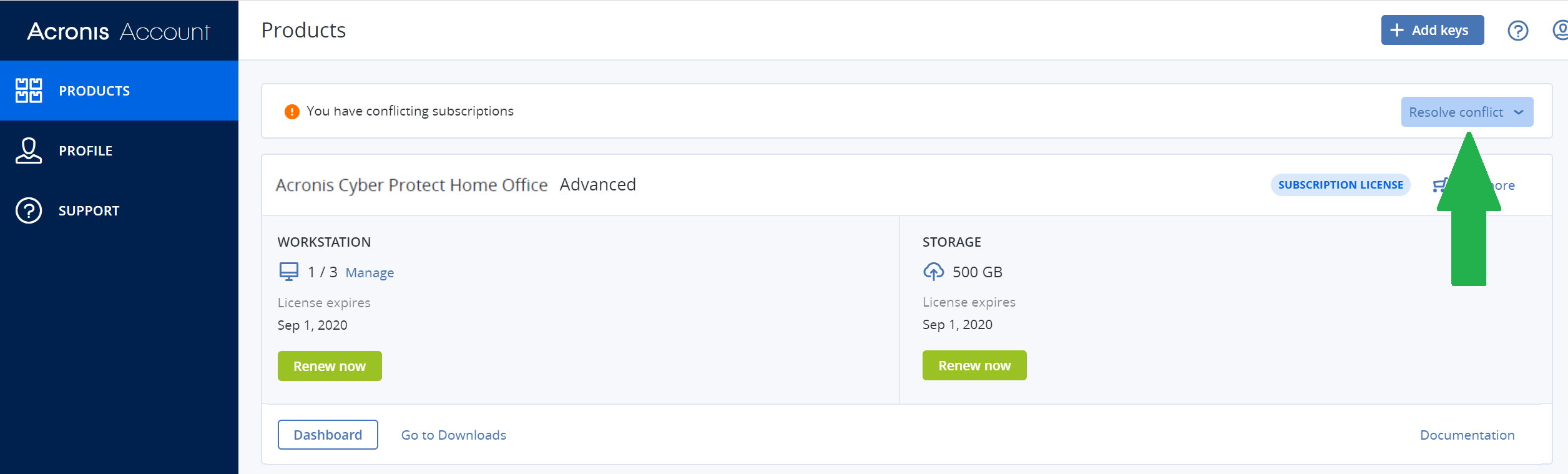 60165: Acronis True Image: How to renew or upgrade subscription