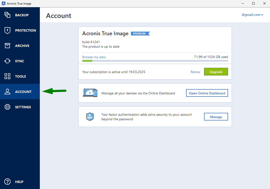 60165: Acronis True Image: How to renew or upgrade a Cloud subscription