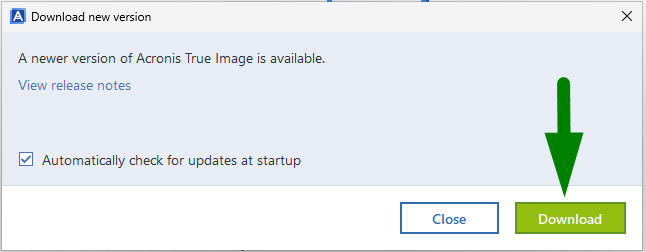 69704: Acronis True Image (Windows): How to update to the latest build