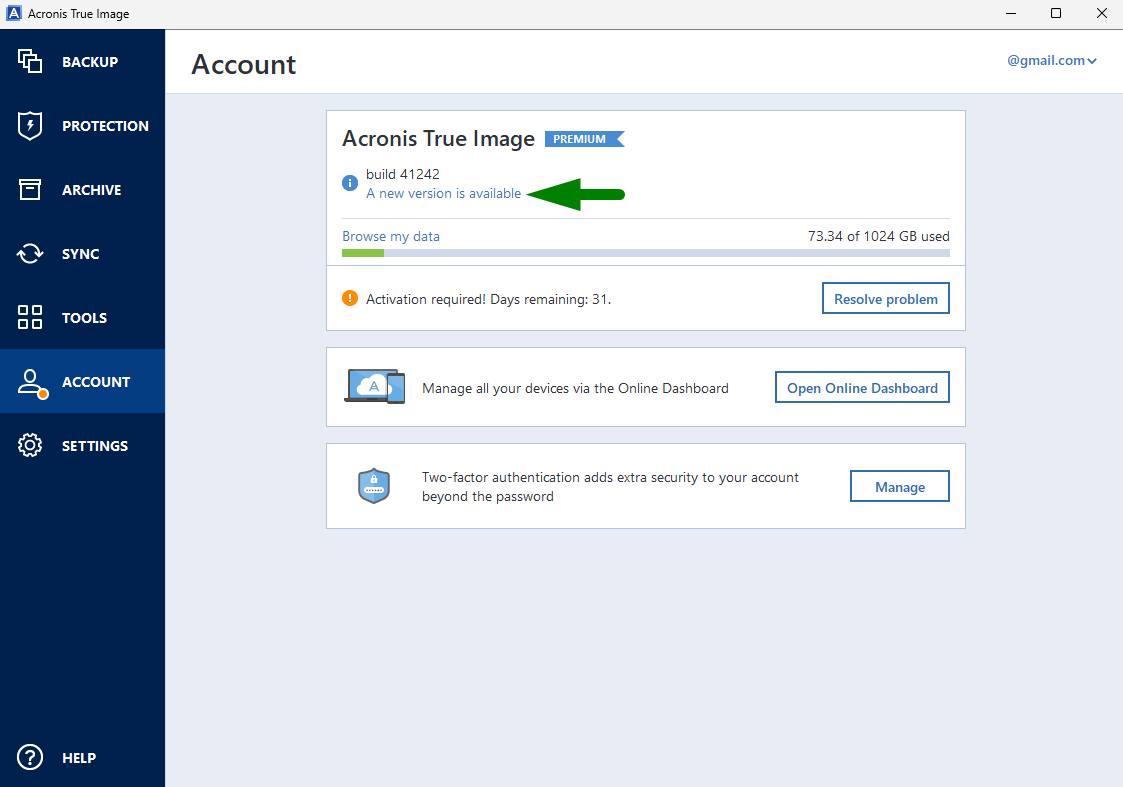 69704: Acronis True Image (Windows): How to update to the latest build
