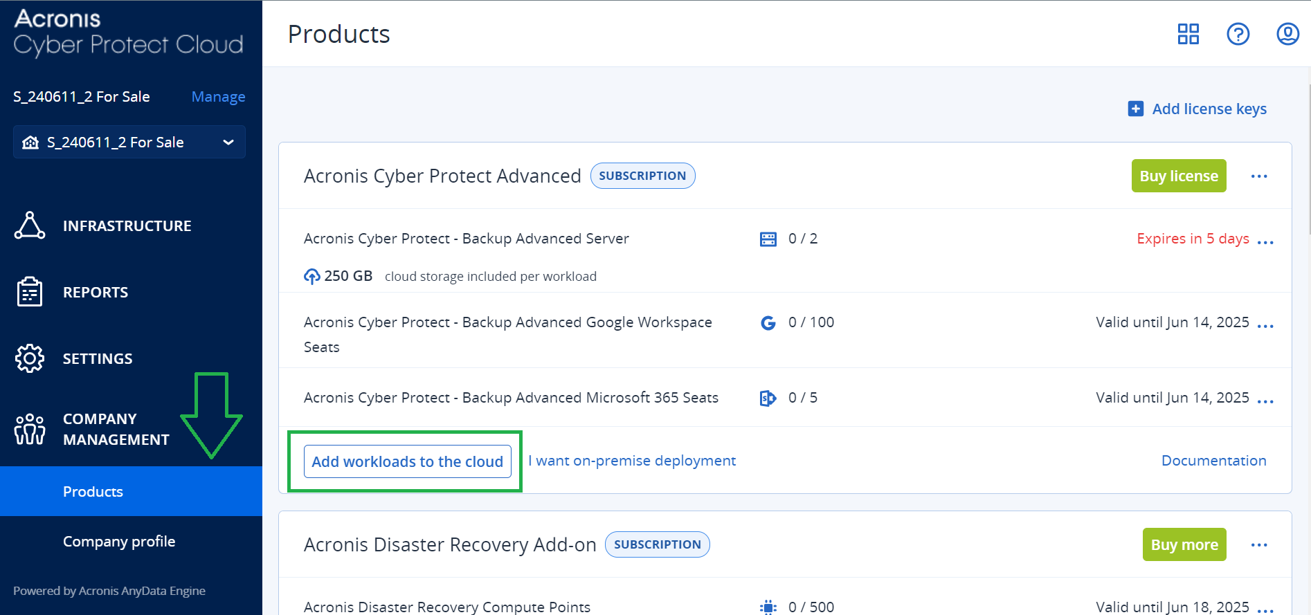 How To download the installation file of Acronis software