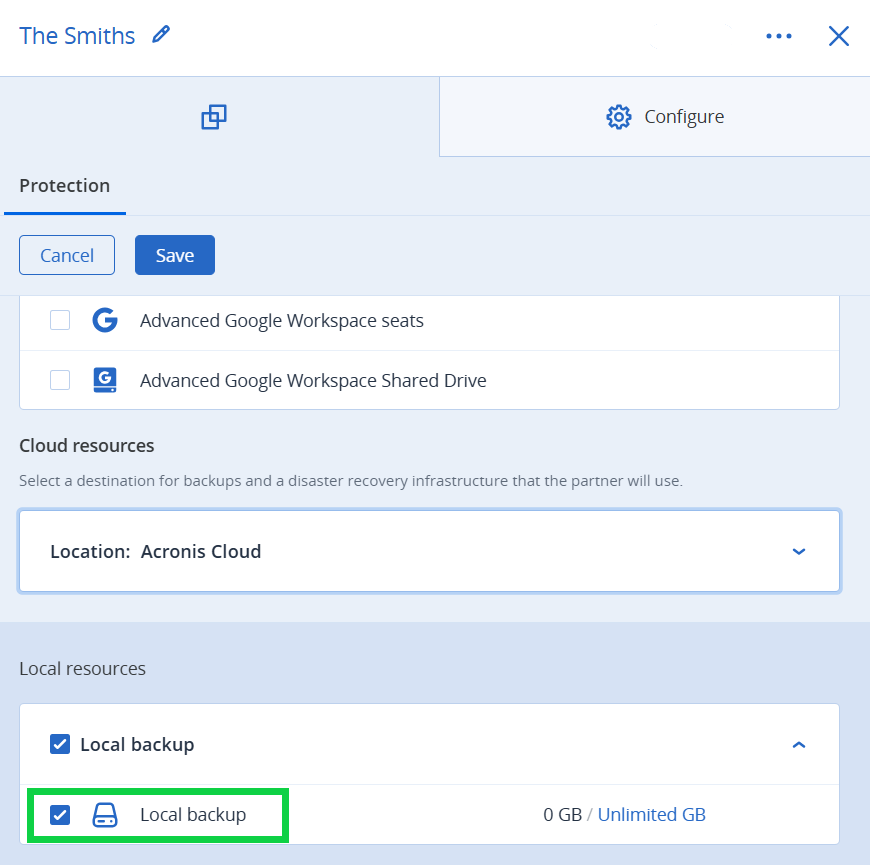 Acronis Cyber Protect Cloud How To Configure Local Backup