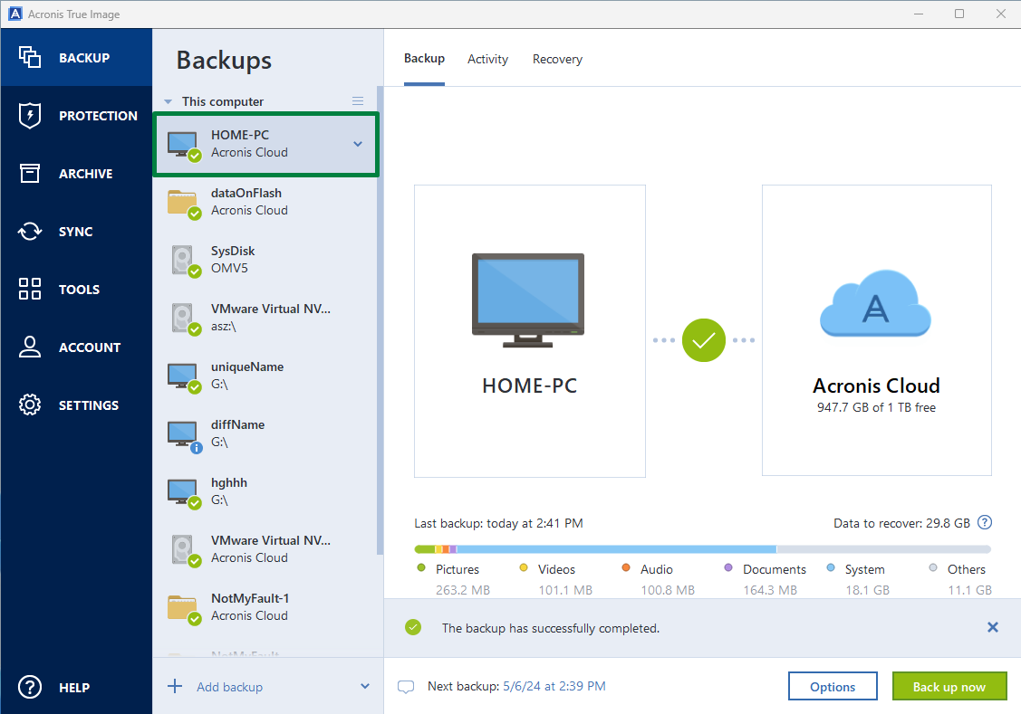 So stellen Sie Dateien und Ordner in Acronis True Image unter Windows ...