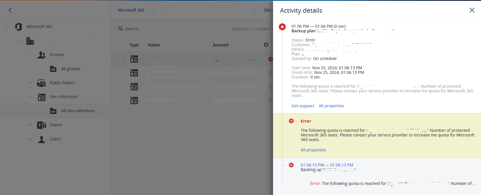 Acronis Cyber Protect Cloud: Cloud-to-Cloud backup fails with "The ...