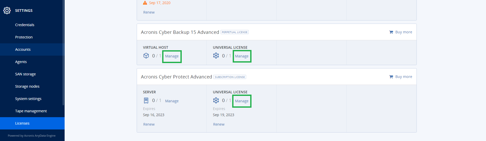 67155: Acronis Cyber Protect: How to assign Virtual Host license when ...