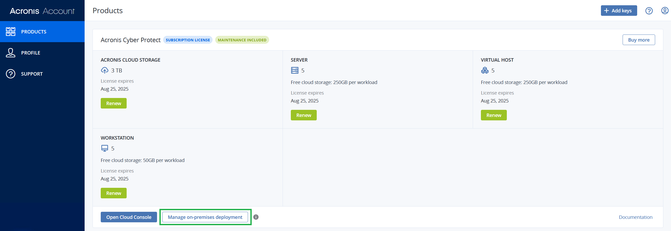 Acronis Cyber Protect: How to download installation files