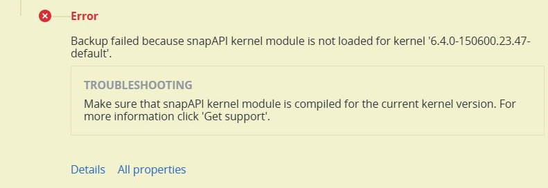 Acronis Cyber Protect Cloud: Backup of Linux fails with "Backup failed ...
