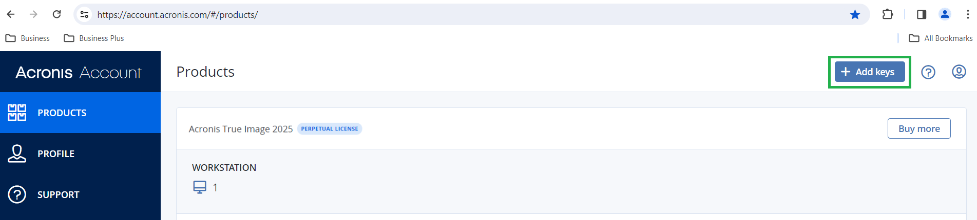 73436: Acronis True Image: How to activate a new Upgrade perpetual license