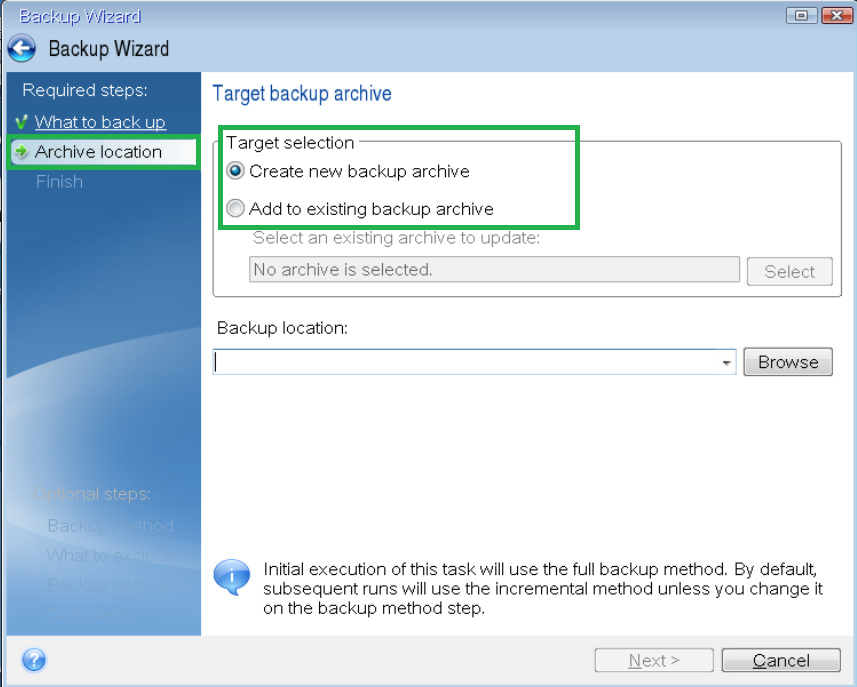 Acronis True Image: How to back up with Acronis bootable media