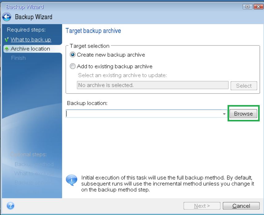 Acronis True Image: How to back up with Acronis bootable media