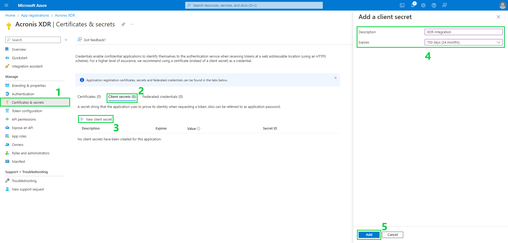 Acronis Cyber Protect: How to setup Microsoft 365 integration with XDR