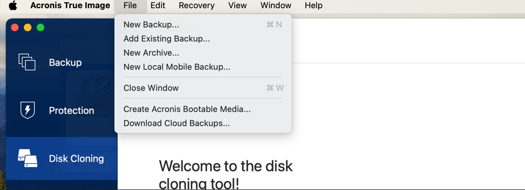 How to Create Bootable Media with Acronis True Image on Mac